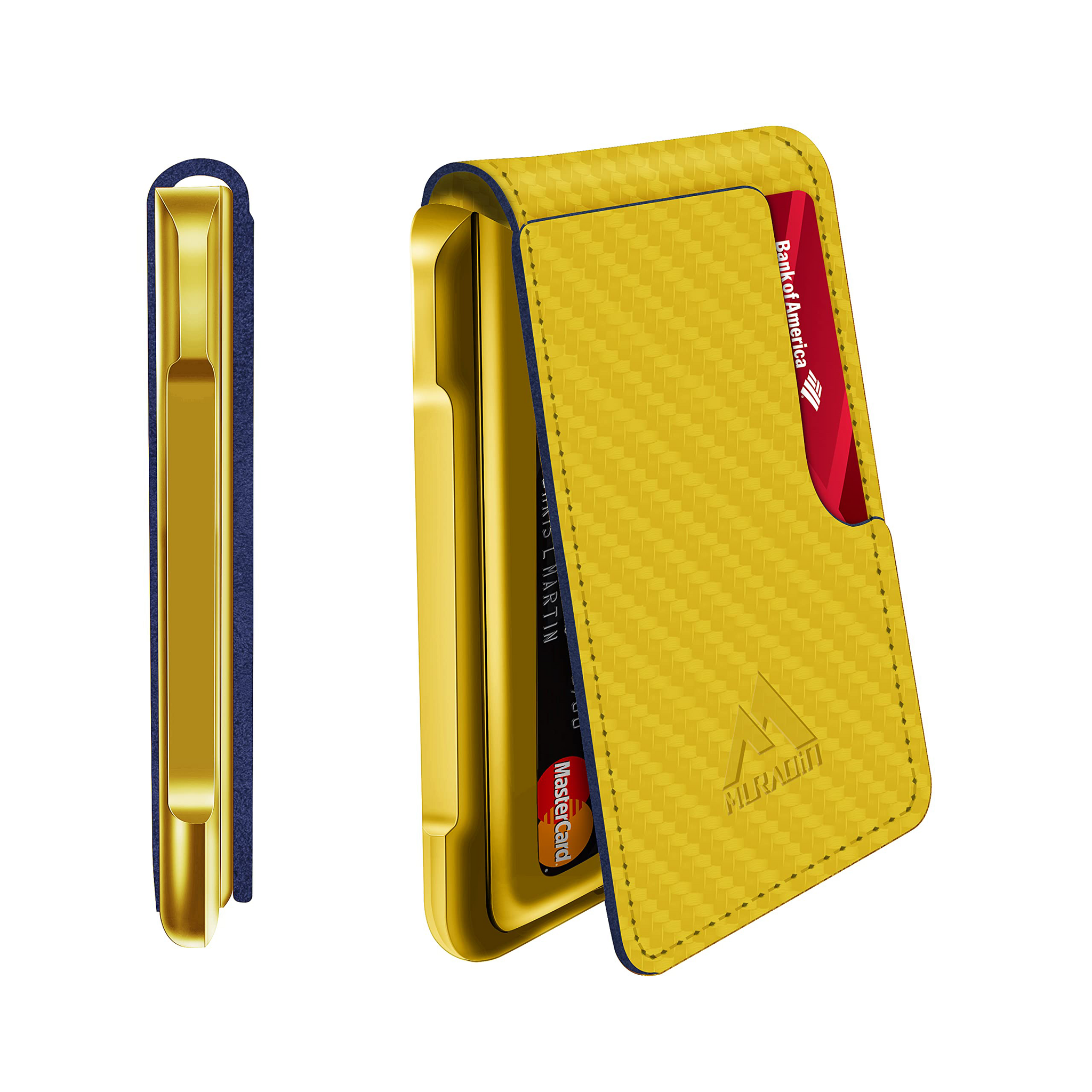 V03 – Carbon Fiber Wallet – Carbon Yellow