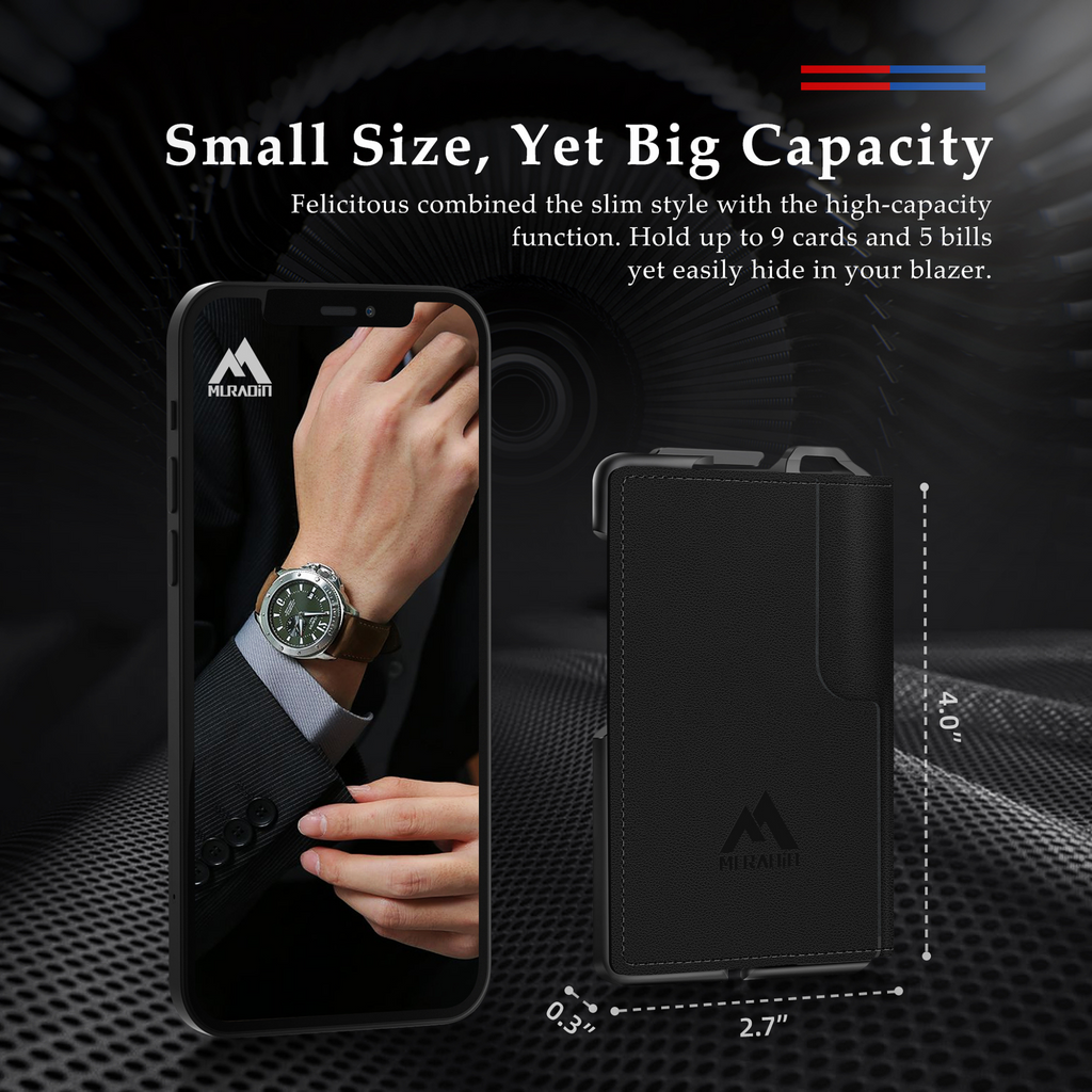 H01 – Genius Leather Wallet – Wax Black | Muradin Gear